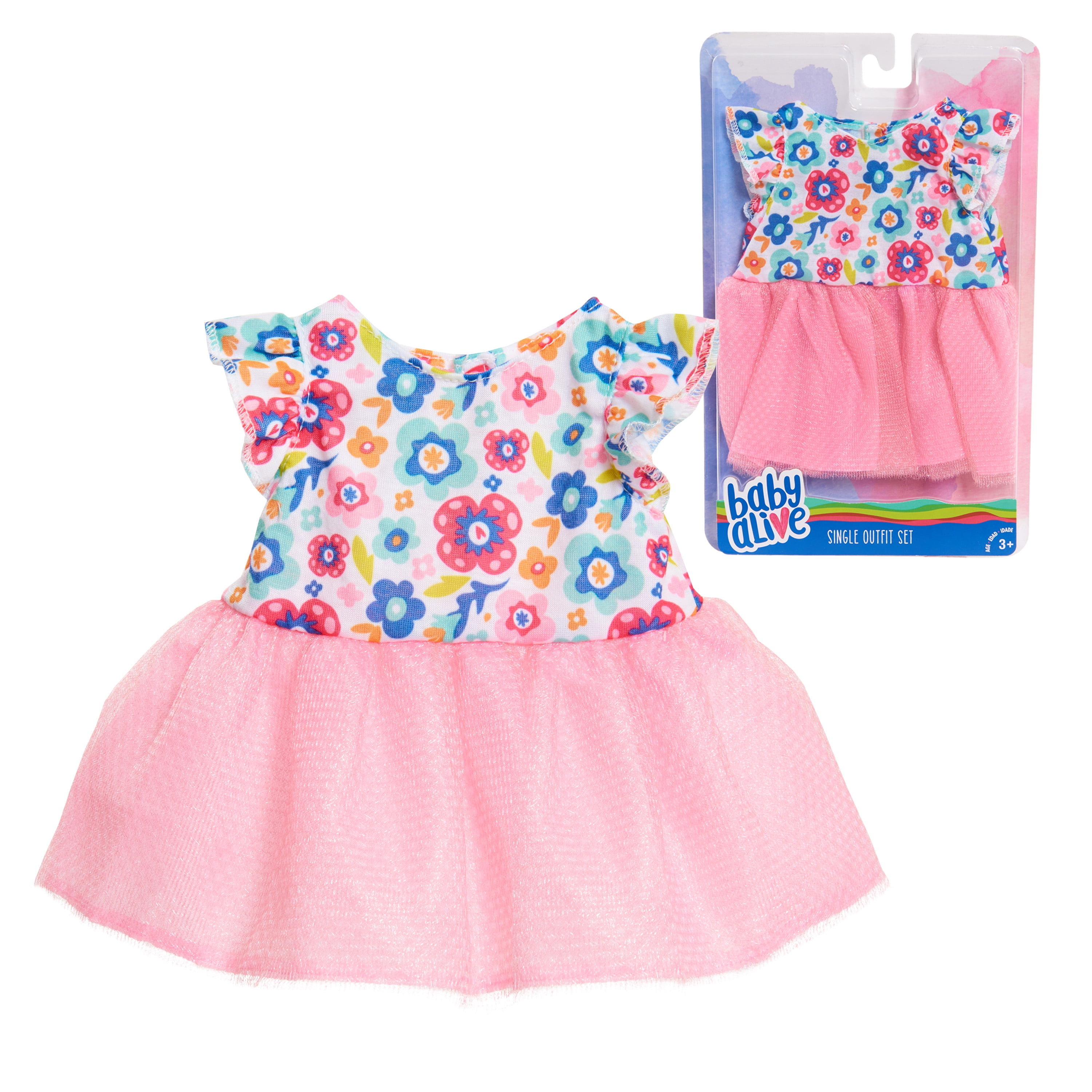 Baby Alive Single Outfit Set, Floral Dress, Kids Toys for Ages 3 Up ...