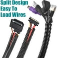 UYGDUY-10ft-1/4 10ft-3/8 10ft-1/2 Black Split Wire Loom Tubing Wire ...