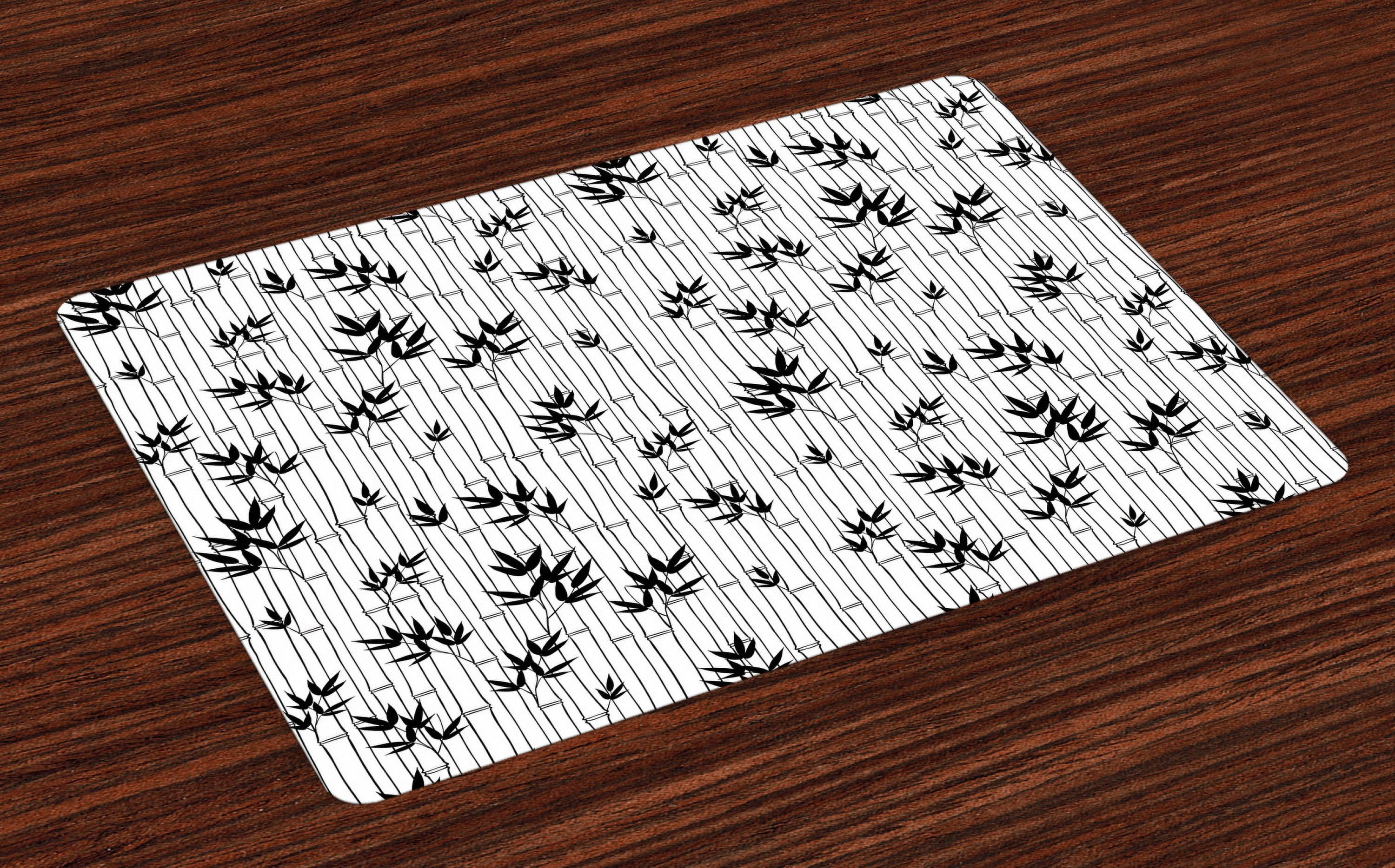 Ambesonne Asian Boho Place Mats Set of 4, Japanese Forest Design ...