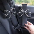 Cute Bow Knot Car Seat Belt Shoulder Cover, Soft Cloth Strap Pad, 24 ...