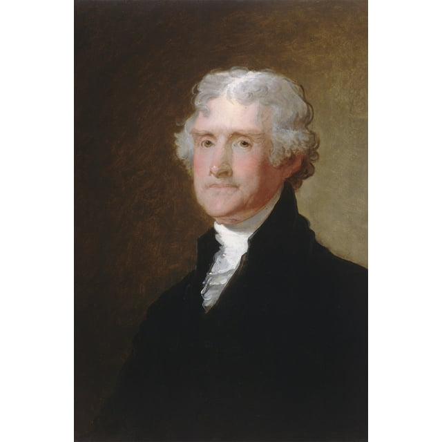 24x36 gallery poster, Portrait of Thomas Jefferson by Gilbert Stuart ...