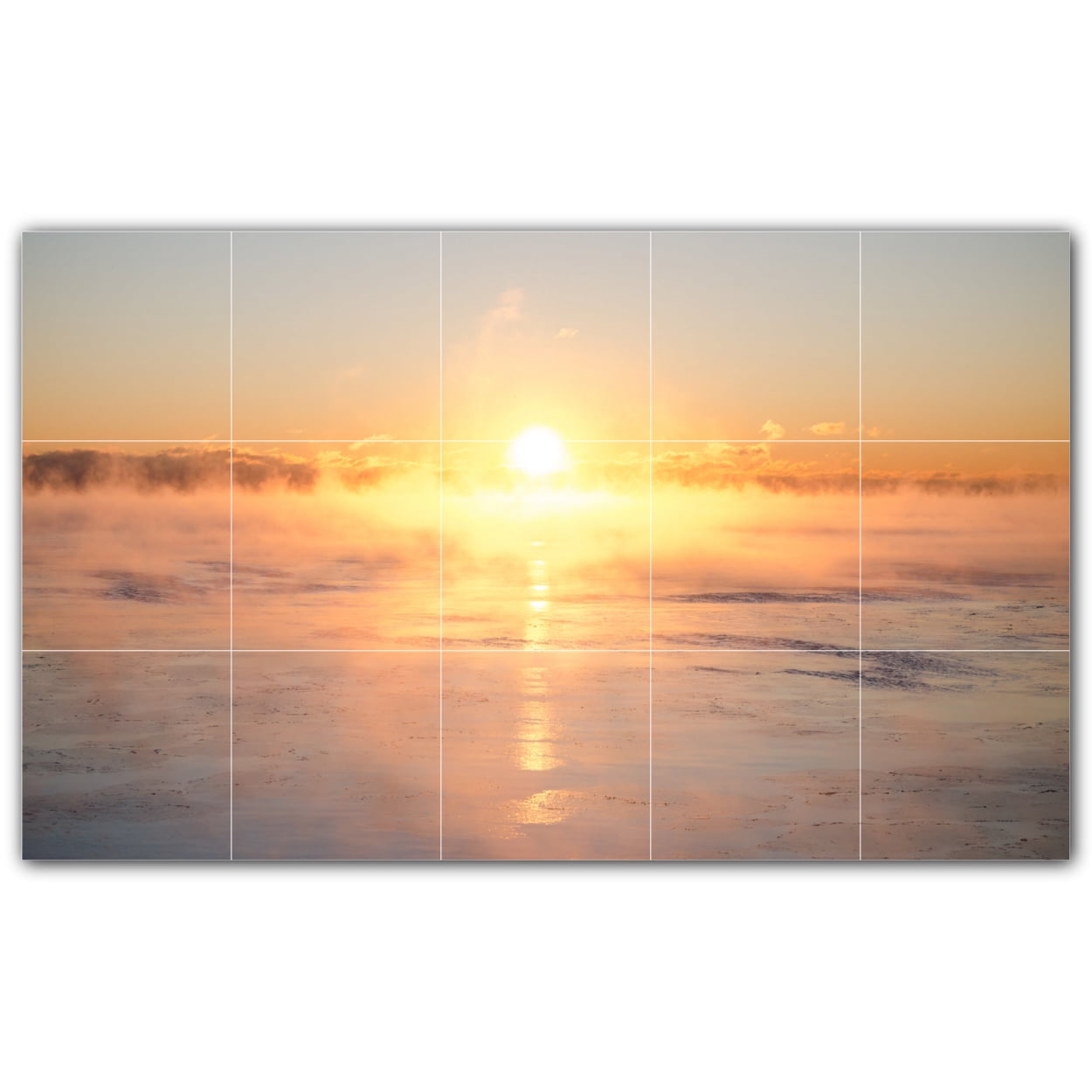 Picture-Tiles.com: Sunset Ceramic Tile Wall Mural WAL500974-53XL. 60"W ...