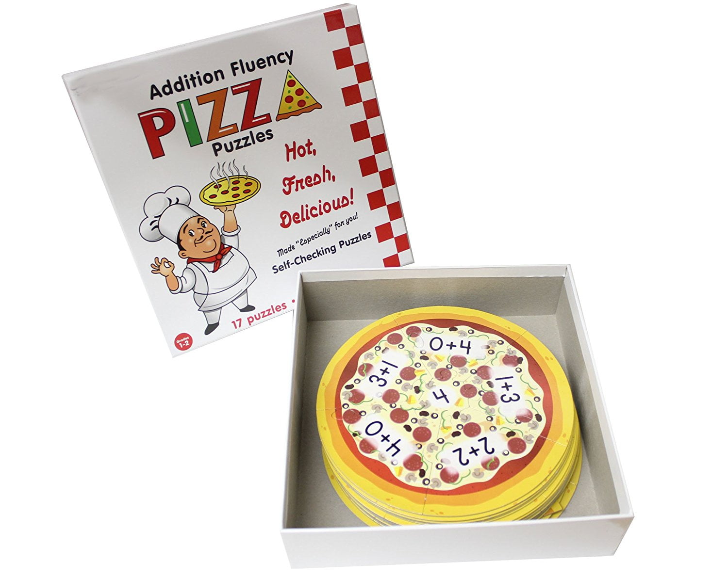 Kids Counting Learning Addition Pizza Puzzle - Educational Toy for ...