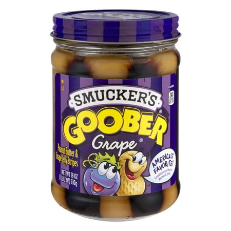 Smucker's Goober Grape Peanut Butter & Grape Jelly Stripes, 18 oz ...
