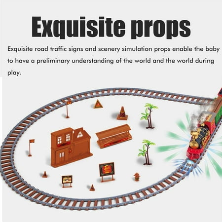 destyer 134/190Pcs Classic Christmas Train Set Mini Train Toy Set with ...