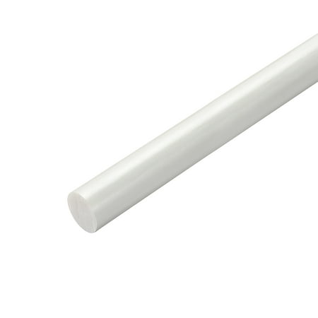 FRP Fiberglass Round Rod, 9mm Dia 50cm Length,White Engineering Round ...