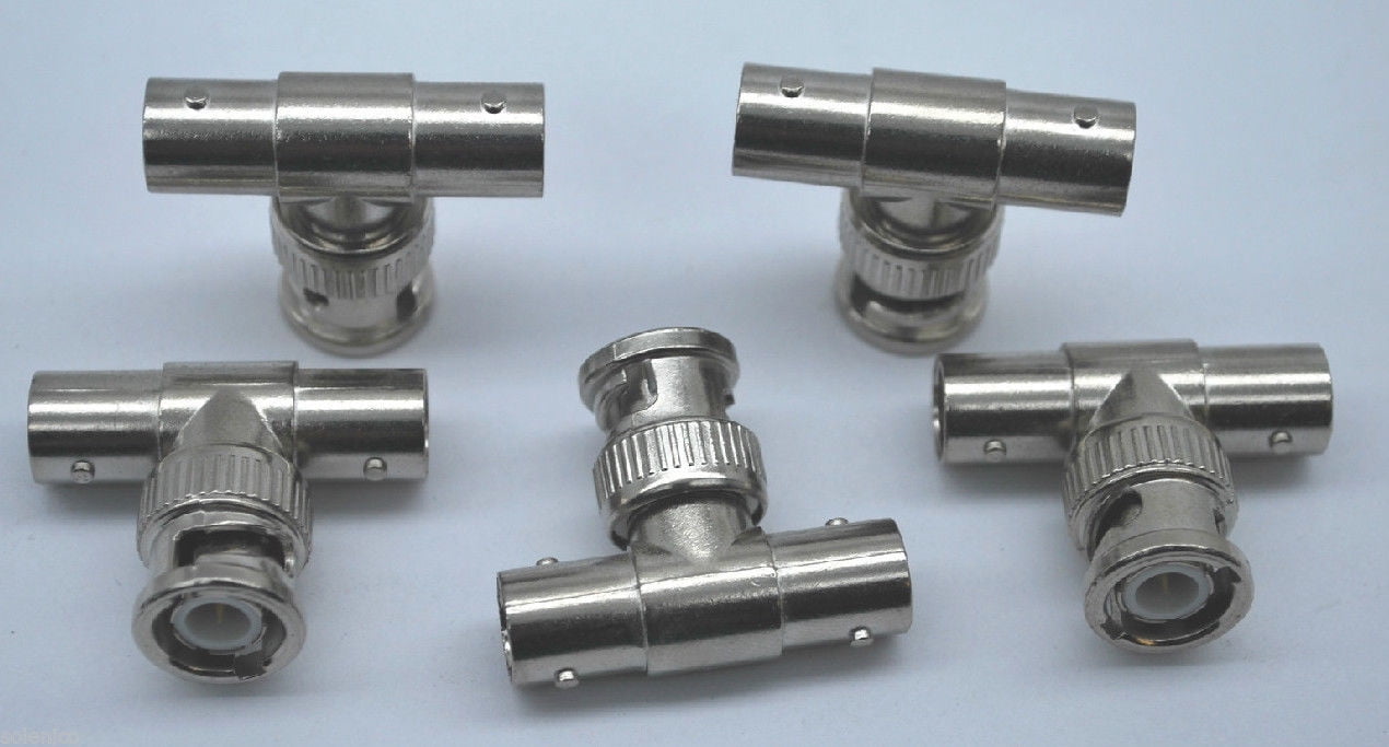 5 BNC Male To Double BNC T Female Adapter CONNECTOR STEREN 200-155 ...