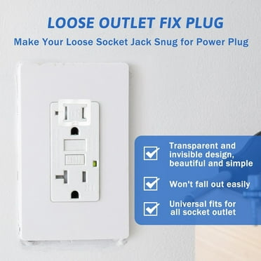 Snug Plug Clear Pack of 25 for Loose Wall Outlets – Easy Fix & Travel ...