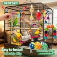 BESTSKY 2026 New 13Pcs/Set Cockatiel Toys Kit Multiple Colors Bite ...