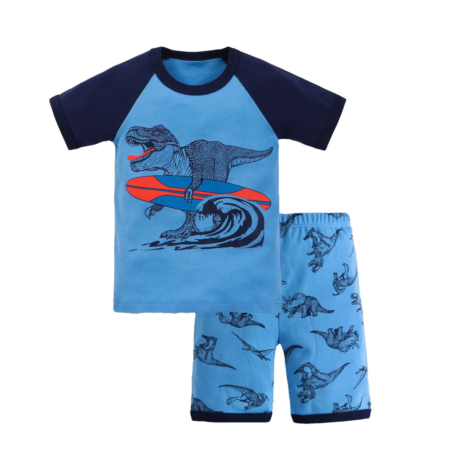 Click here for Dsscvnef Toddler Boy Outfit Set Dinosaur Short Sle... prices