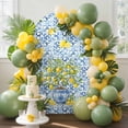 Arch Backdrop Cover 7.2FT Farm Lemon Fruit Leaves Stretch Spandex Arch ...