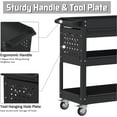 Odaof 4-Wheel Rolling Tool Cart & Tool Chest, Big Storage with Ball ...