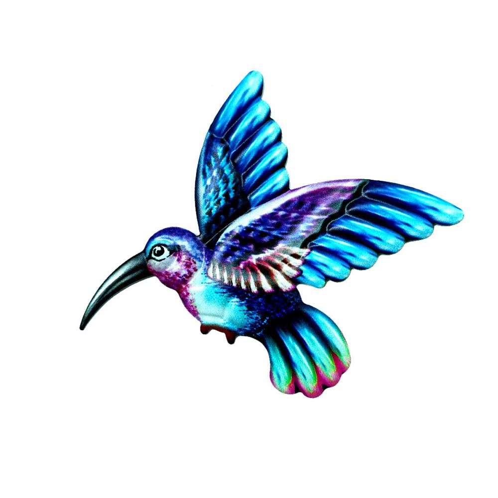 Indoor&Outdoor Garden Pendant Metal Iron Art Sculptures Hummingbird ...