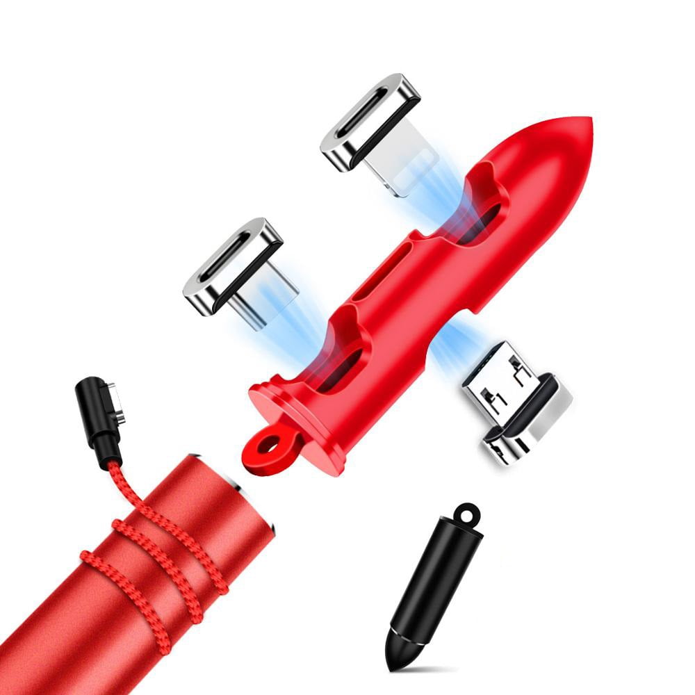 Portable Magnetic Cable Plugs Box Micro USB Type C Plug Storage Case ...