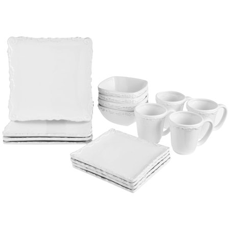 American Atelier Bianca Wave 16-Piece Dinnerware Set - Walmart.ca