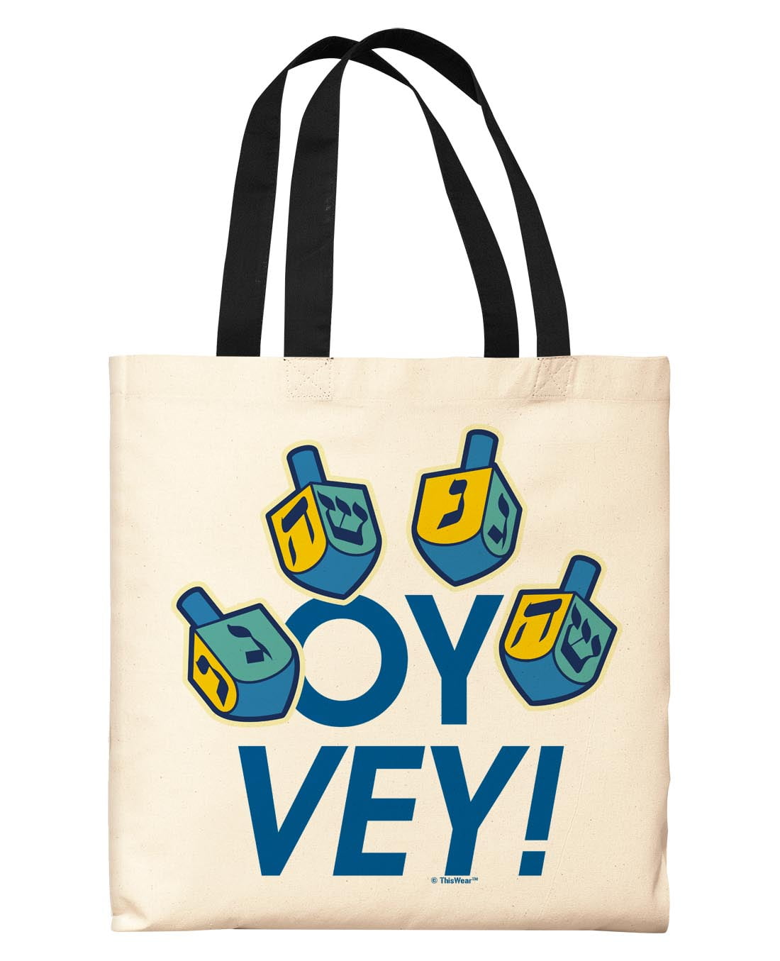 ThisWear Hanukkah Gifts for Women Oy Vey Hanukkah Dreidel Black Handle ...