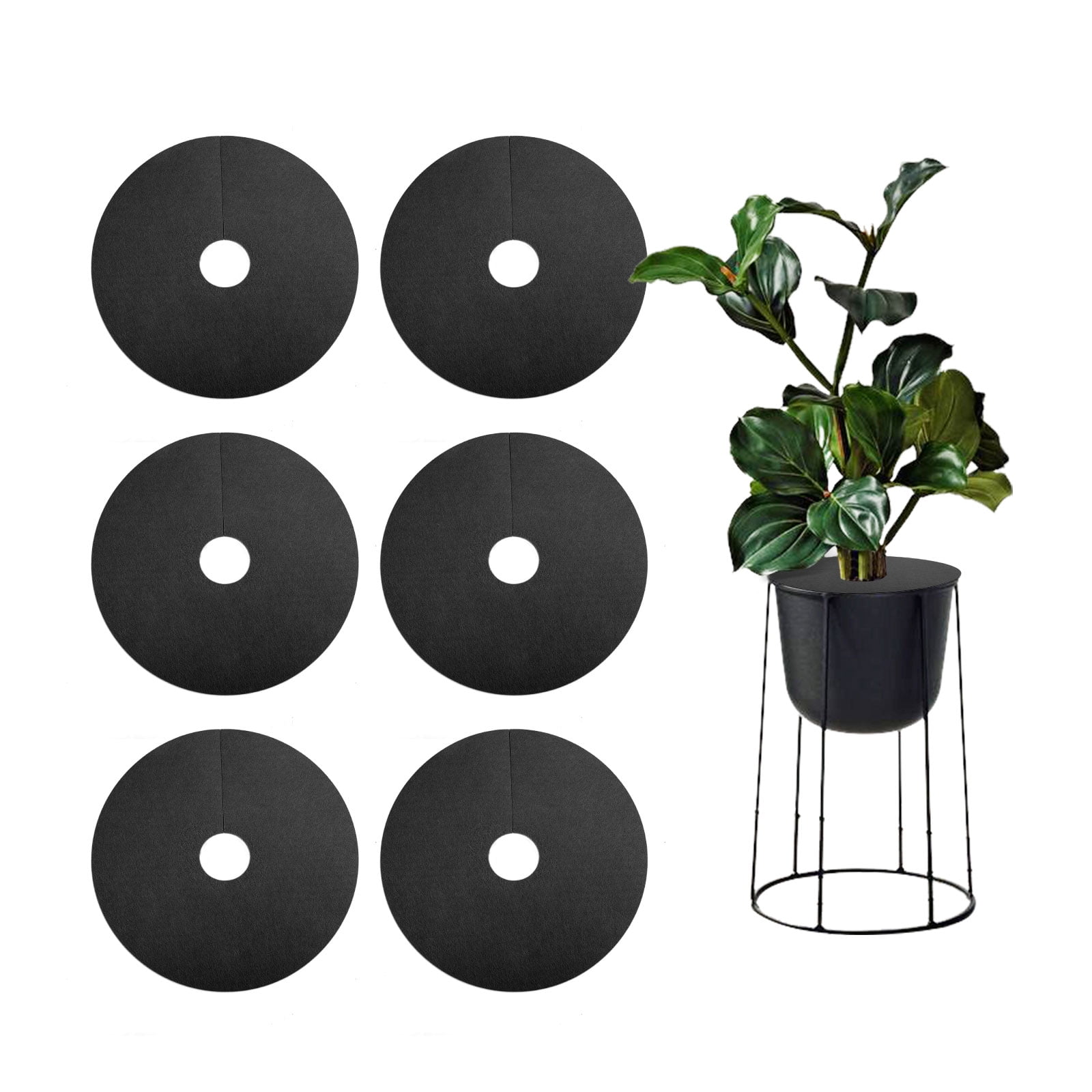 huntermoon 6Pcs Tree Cover Ring Weed Control Non Woven Tree Protection ...