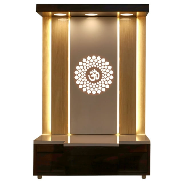 Wooden Temple White LED Light for Home and Office|Wall Hanging & Table ...