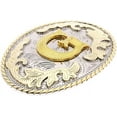 Unisex Western Belt Buckle Initial Letters ABCDJST to Z Cowboy Rodeo ...