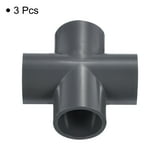 Uxcell Tee Shape Tubing Cross Joint Connectors Adapters Water Pipe ...