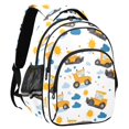 ALAZA Cartoon Excavator Trucks-h5 School Backpack Elementary Bag ...