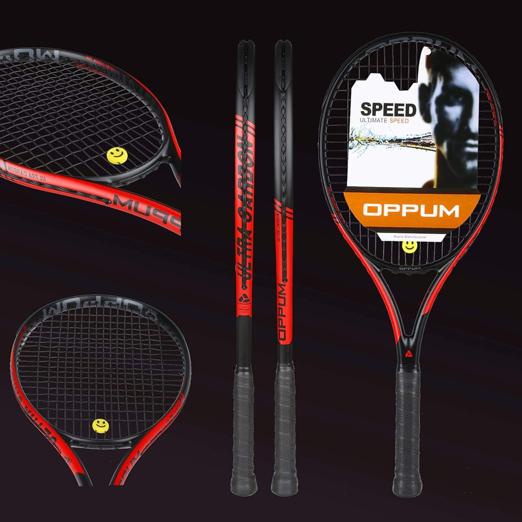 Buy Adult 27 Graphite 100% Full Carbon Pro Tennis Racket, 360 Super ...
