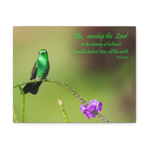 Scripture Walls Worship The Lord Psalm 96:9 Bible Verse Canvas ...