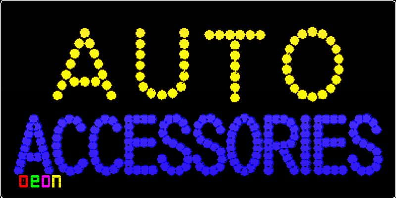 24"x12" Neon By Deon Auto Accessories LED Sign w/Flashing Controller ...