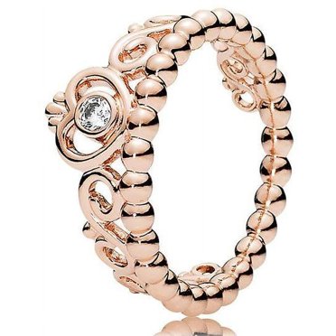 Authentic Dazzling Daisy Band, Ring, Rose & Clear CZ 180934CZ-56 EU 7.5 ...