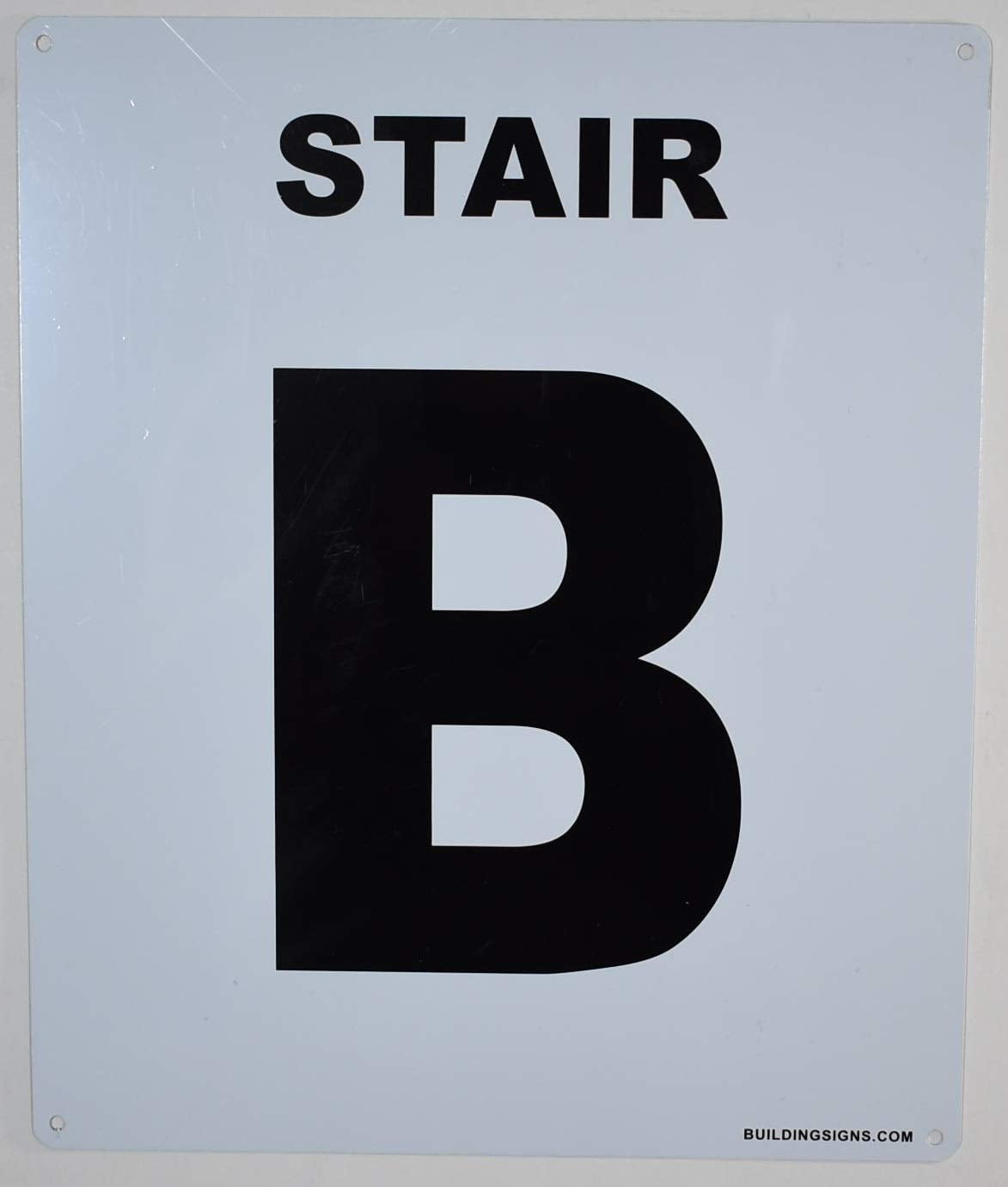 Stair B Sign (White, Rust Free Aluminium 10X12)-Grand Canyon Line(ref ...