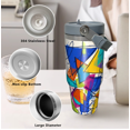 30oz Stainless Steel Vacuum Insulated Tumbler, Vibrant Abstract ...