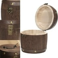Wovilon Wooden Barrel Canister Storage Caddy For Tea Leaf Flour Coffee ...