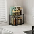 2 Tier Bathroom Counter Organizer Shelf Rectangular Vanity Rack Storage ...