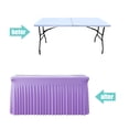 White Stretch Table Skirt for Rectangle Tables 48x24x30 Inches Pleated ...
