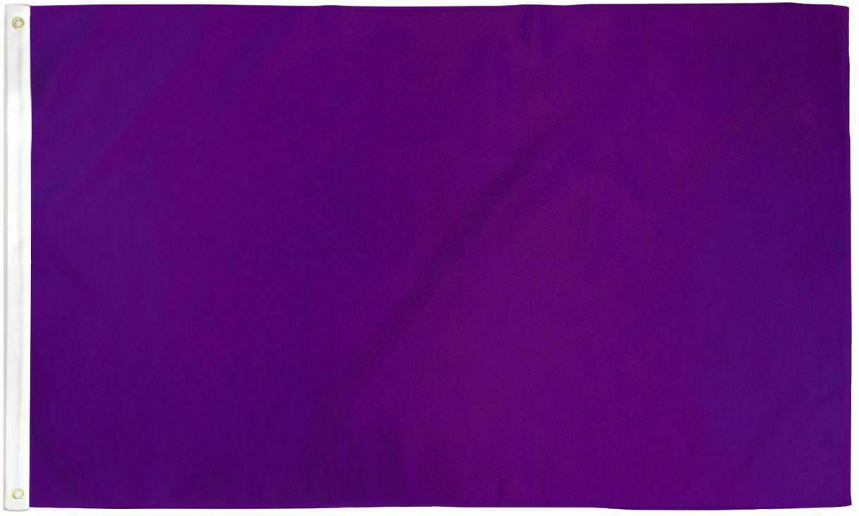 Set of Four (4) PURPLE Solid Color Flag 3x5ft Blank Flag SUPER ...