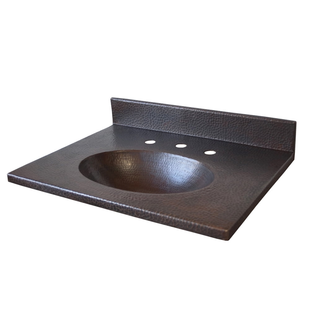 Native Trails VNT362 36" Hammered Copper Vanity Top w/ Integrated Basin ...