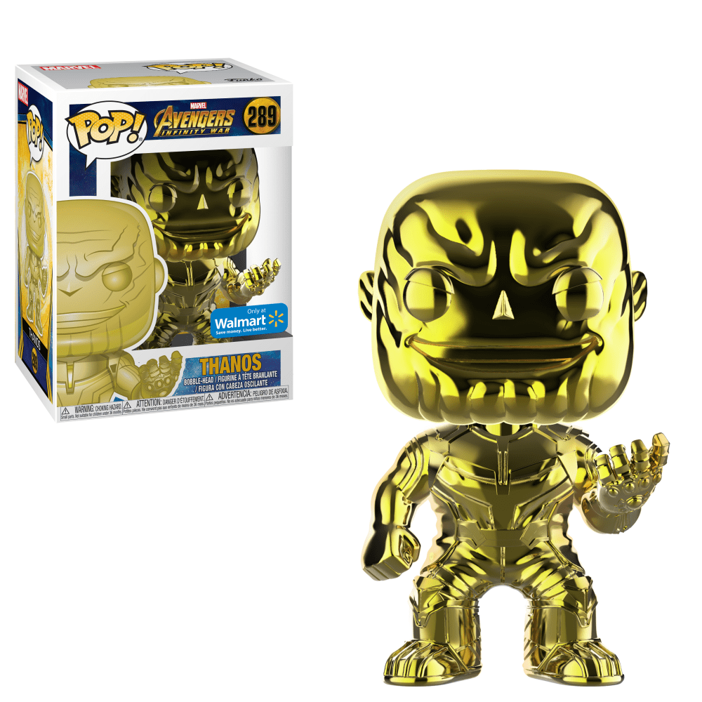Funko POP Marvel: Infinity War - Thanos - Yellow Chrome - Walmart ...