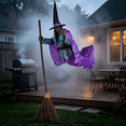 Witch Decorations Halloween 6 FT Scary Flying Witch Decorations ...