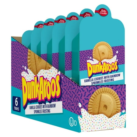 Betty Crocker DunkAroos Vanilla Cookies with Rainbow Sprinkles Frosting ...