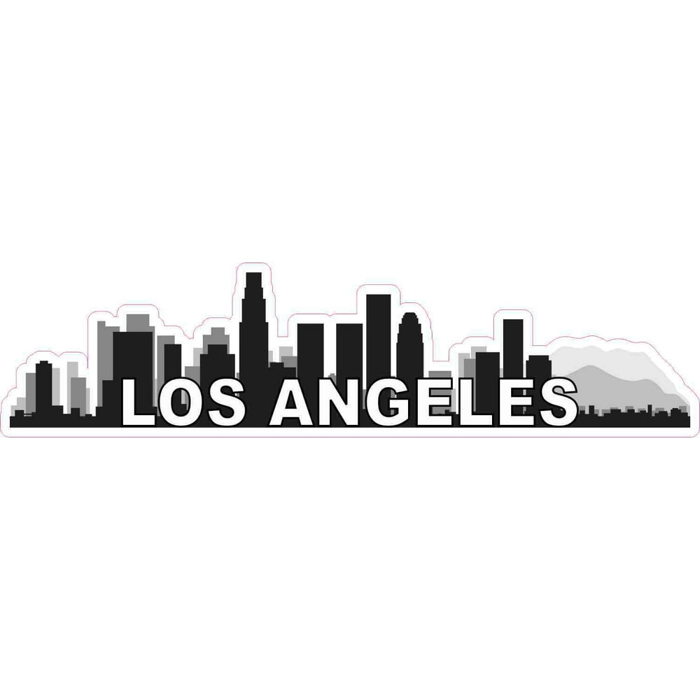 10inx2.5in Los Angeles Skyline Sticker Travel Window Decal Bumper ...