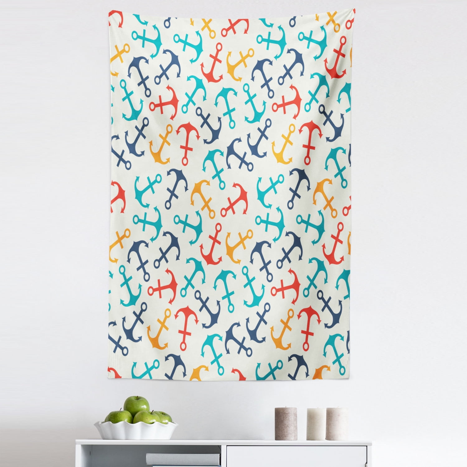 Colorful Tapestry, Anchor Shape in Lines Tropics Getaway Ship Cruise ...