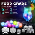 20 Pack Light Up Ice Cubes for Drinks - Multi Color Led Ice Cubes with ...