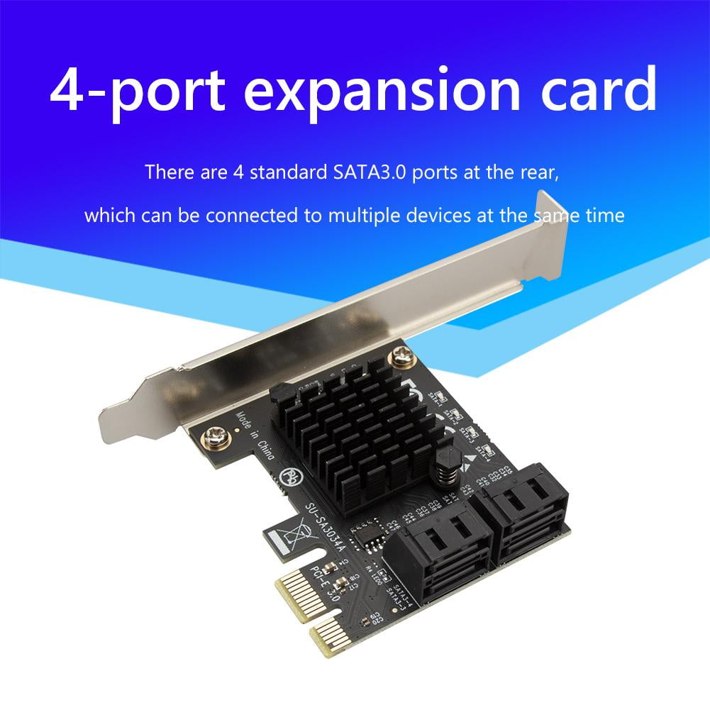 Adaptador SATA PCIe 4 puertos SATA III a PCI Express 3.0 X1 Tarjeta de ...
