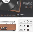 Udreamer Vinyl Record Player with Bluetooth, All In One 3-Speed Vintage Audio Turntables,Yellow ...