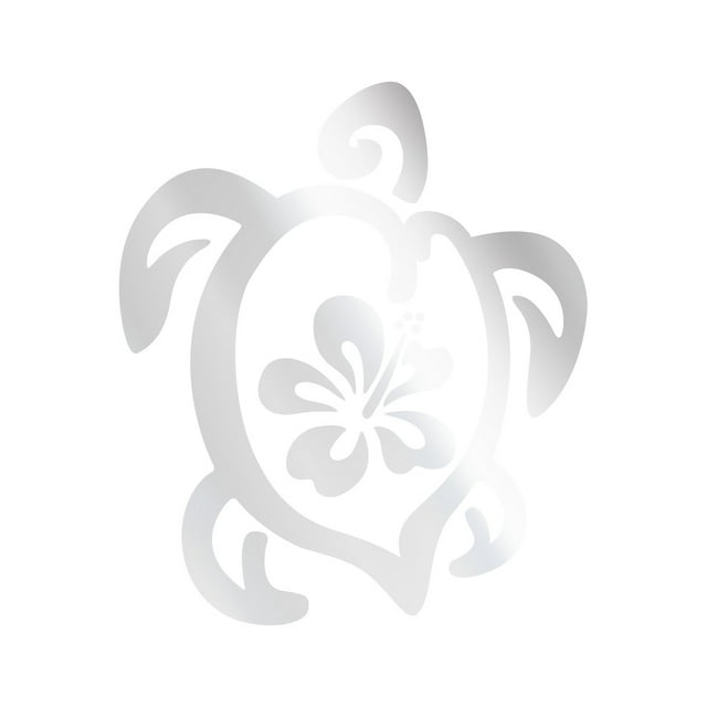 Hibiscus Turtle Sticker Decal Die Cut - Self Adhesive Vinyl - Weatherproof - Made in USA - Many ...