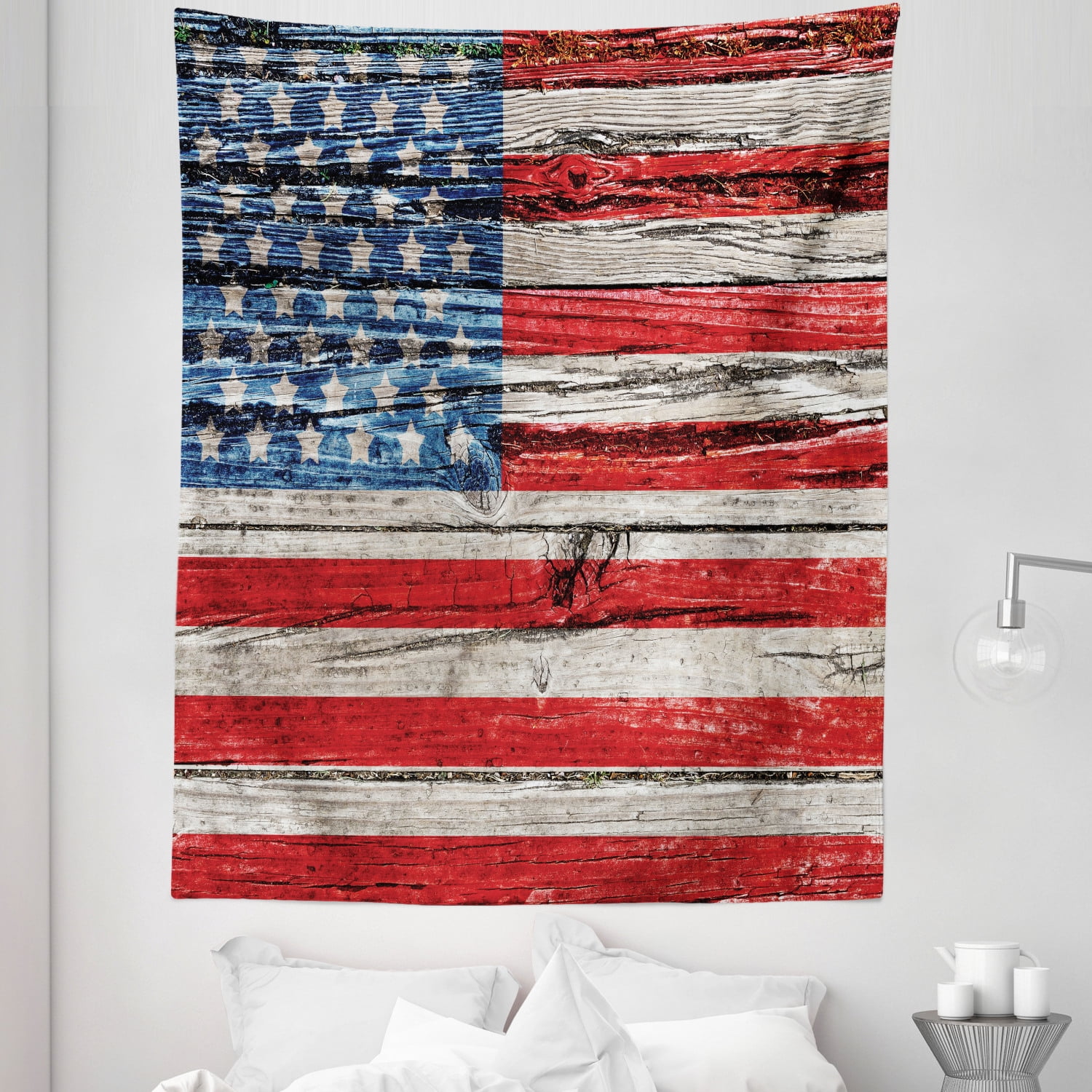 American Tapestry, Fourth of July Independence Day Painted Wooden Panel ...