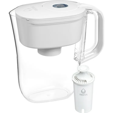 Brita Slim Water Pitcher with 1 Filter, BPA Free, White, 5 Cup ...