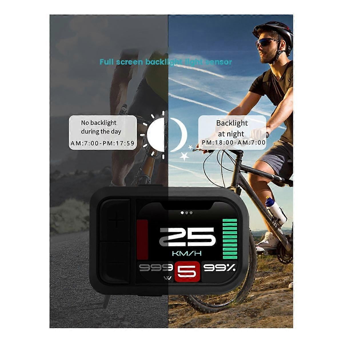 LCD Display Electric Bicycle for Middle Motor Instrument 580C Color ...
