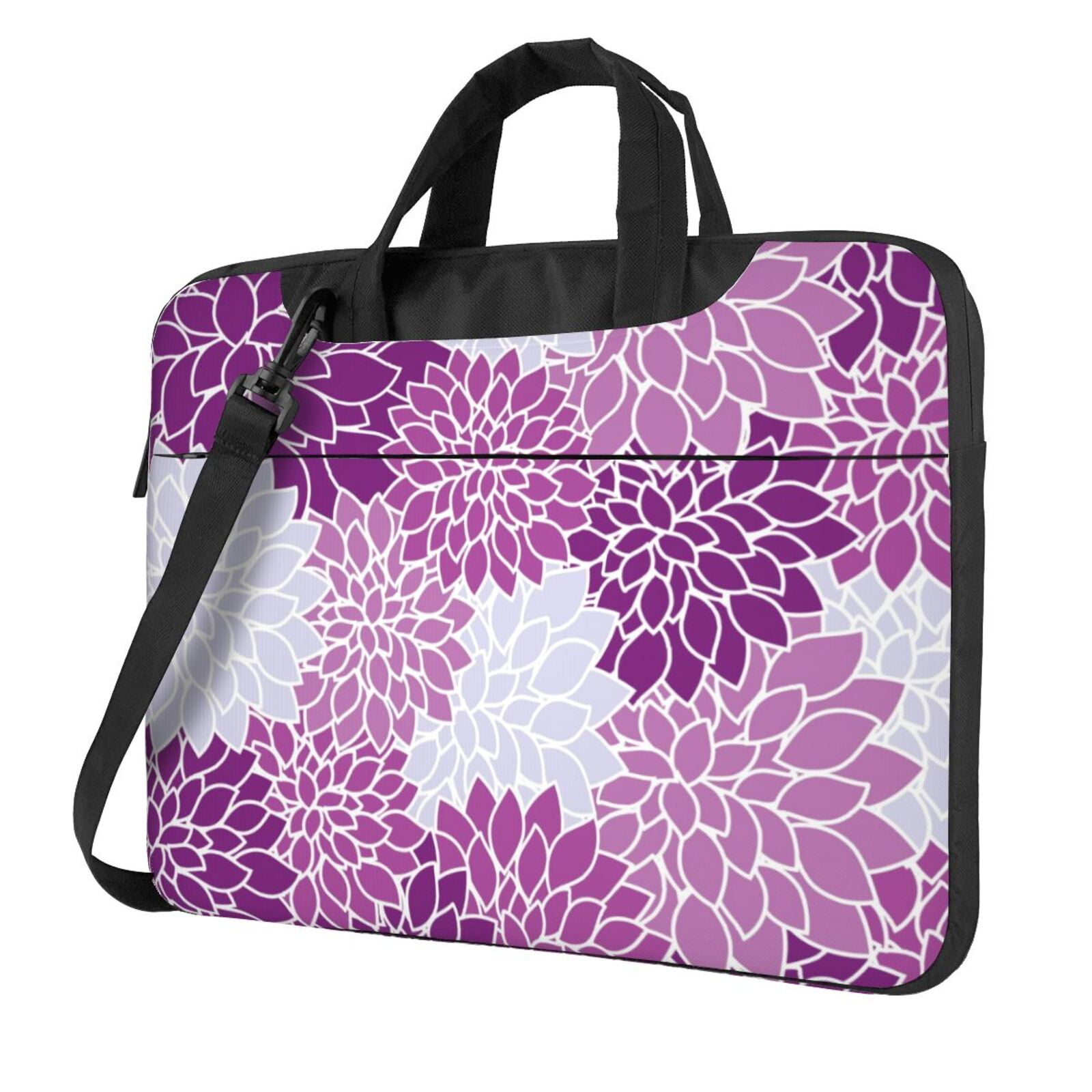 Vintage Purple Flower Pattern Laptop Bag, 14 inch Laptop or Tablet ...
