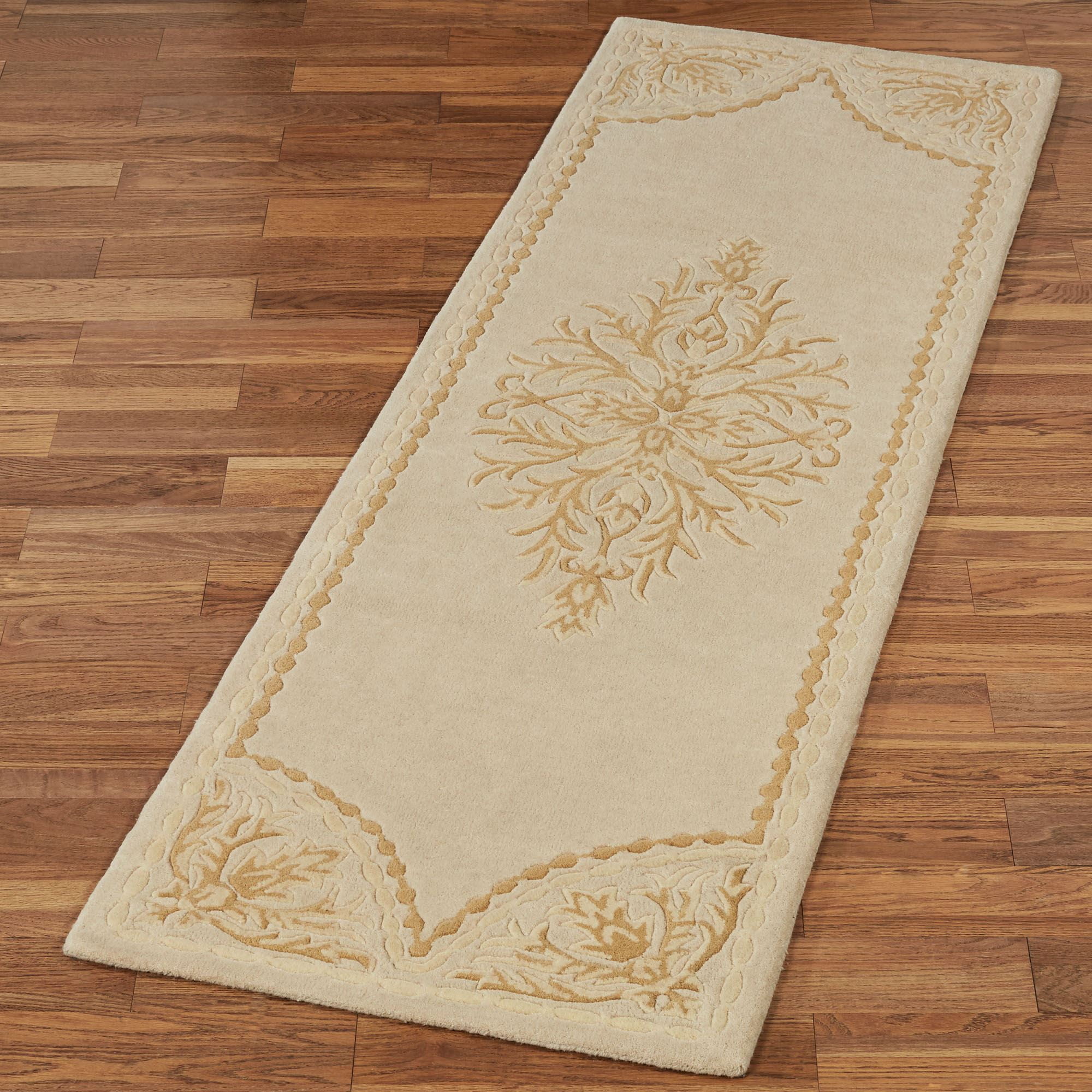 Windsor Acanthus Leaf Handcrafted Wool Runner Rug 27 x 90 Inches ...
